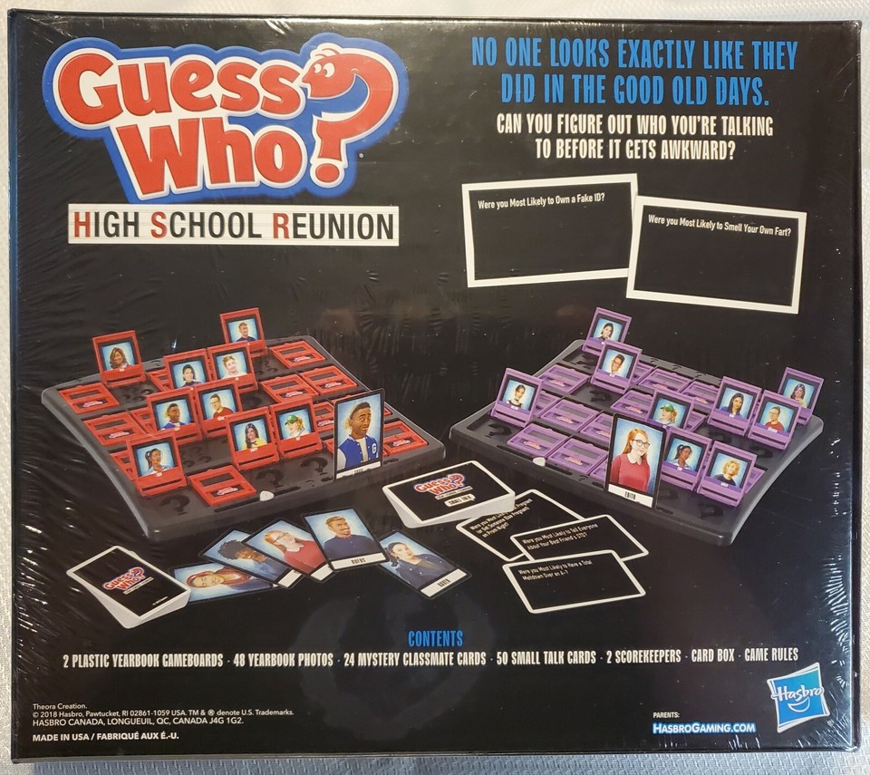 Brand New Hasbro Guess Who? High School Reunion Parody Edition Game | eBay