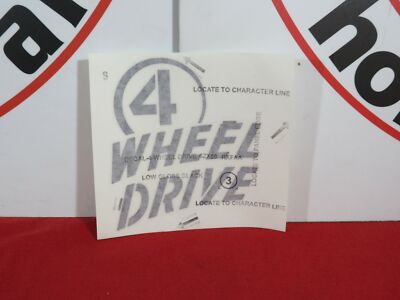 JEEP WRANGLER JL Lower Right 4 Wheel Drive Swing Gate Decal NEW OEM ...