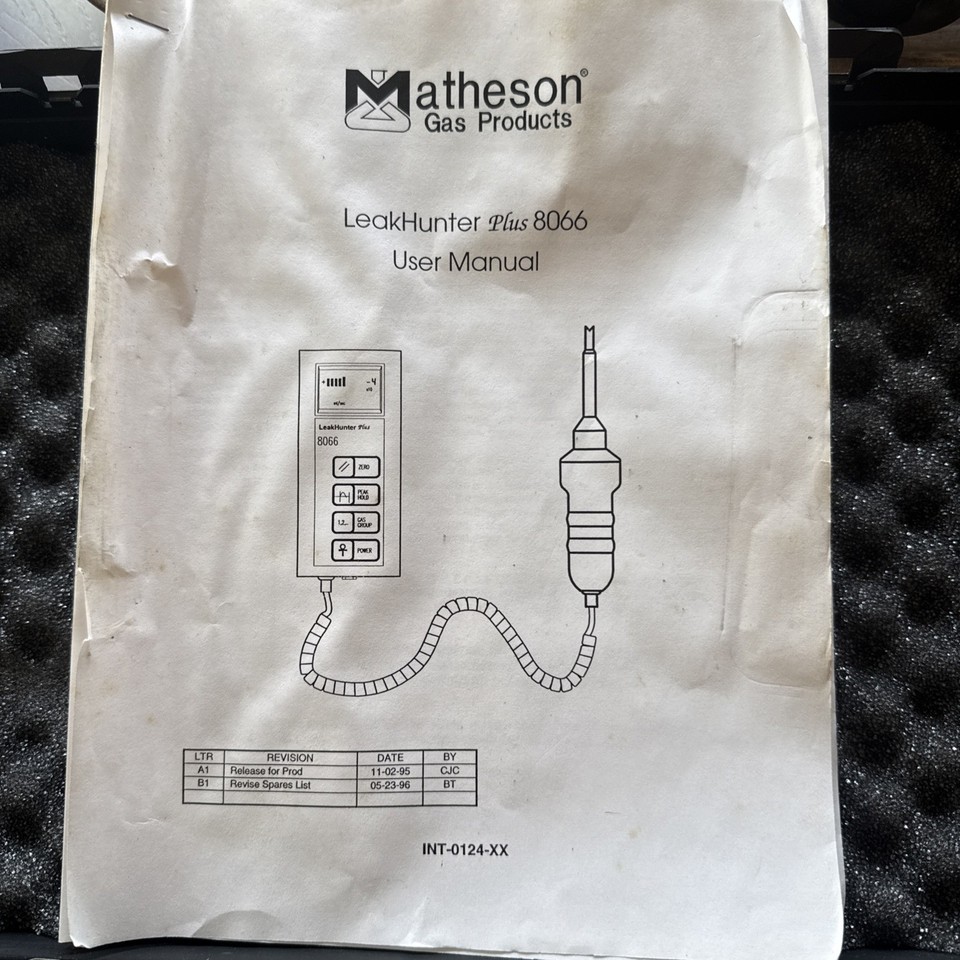 Matheson 8066 Electronic Gas Leak Detector LeakHunter /Plus - Helium ...