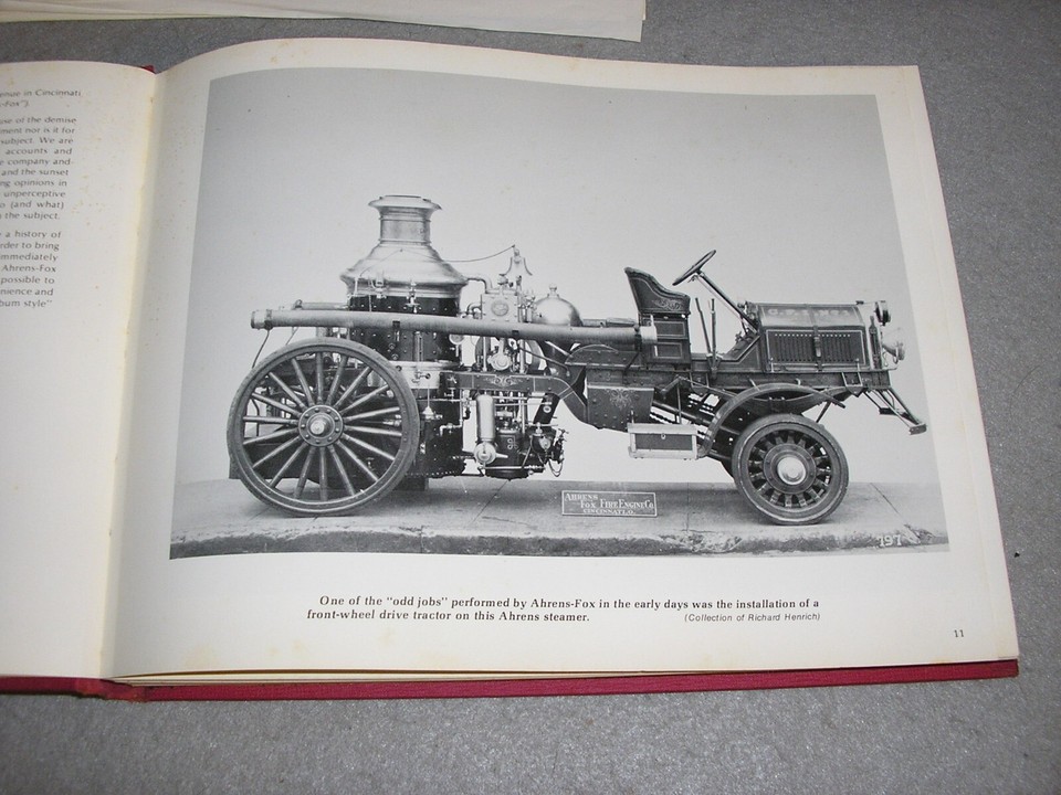 Vintage Fire Fighting Book Ahrens Fox Album Trucks Engines Apparatus w ...