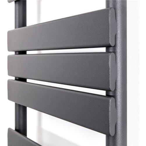 Bathroom 1600 x 600mm Manual Heated Towel Rail Radiator Anthracite Flat ...