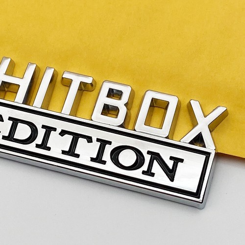 3D Chrome Black Metal Shitbox Edition Logo Car SUV Emblem Sport Badge ...
