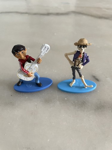 Disney Pixar Coco Figures 2pc Lot Hector Miguel Rivera Toppers Base ...
