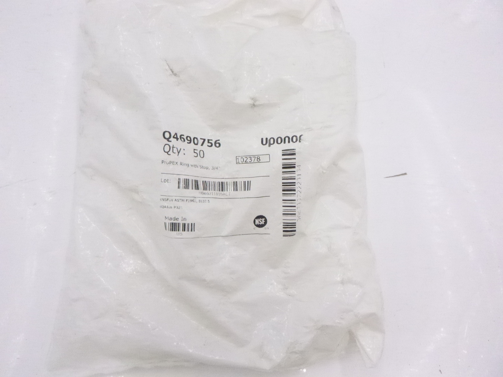 50 Pack Uponor Propex Expansion Ring With Stop 3/4" Q4690756 | eBay