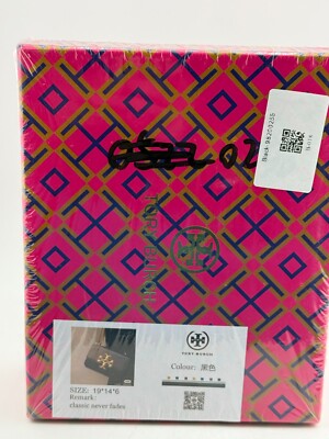 NEW TORY BURCH Black Square Leather Wallet Bag NEW, TB PURSE | eBay