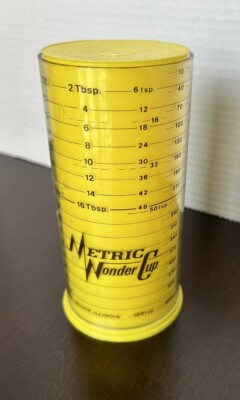 Vintage Metric Wonder Measuring Cup Adjustable Wet Dry 2 Cup Milmour ...