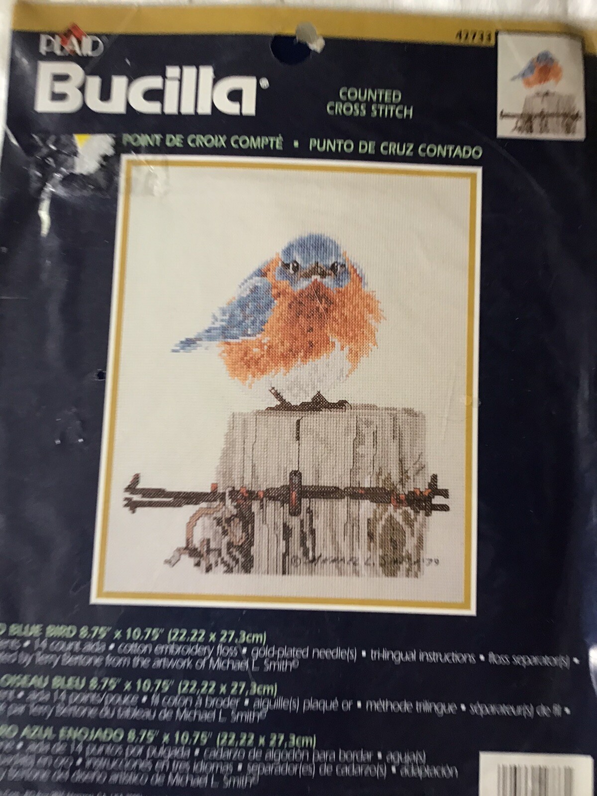 Bucilla Mad Blue Bird Counted Cross Stitch Kit 42733 | eBay