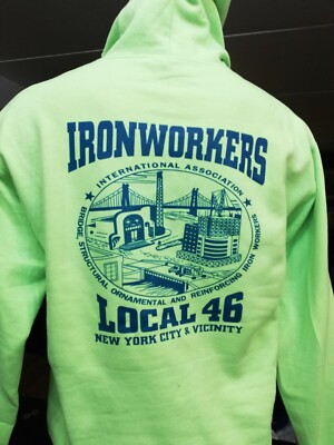 Ironworker Local 46 Rebar Rodbusters Lathers Hoodie size L iron workers ...