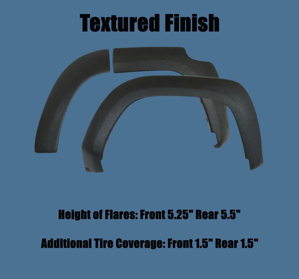 2014-2023 Toyota 4Runner Textured Extension Style Fender Flares Set For ...