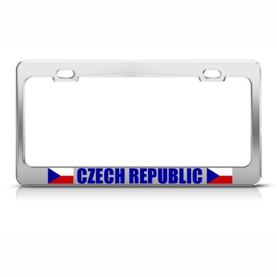 CZECH REPUBLIC FLAG Metal License Plate Frame Tag Holder | eBay