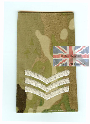 New Ivory on Official Multicam MTP Sergeant RANK SLIDE | eBay UK