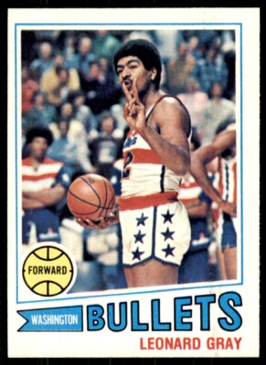 1977-78 Topps.NBA Leonard Gray . Washington Bullets #7 | eBay