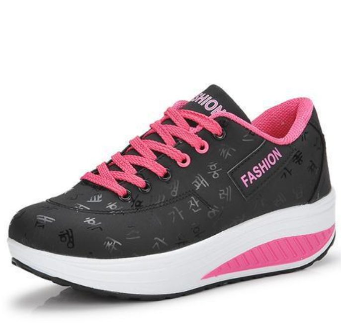 Womens Rocker Shoes Slip On Wedges Tennis High Platform Casual Lace Up ...