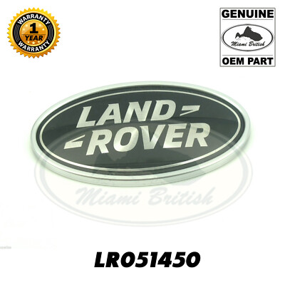 LAND ROVER TAILGATE OVAL BADGE "LAND ROVER" DEFENDER RANGE EVOQUE ...