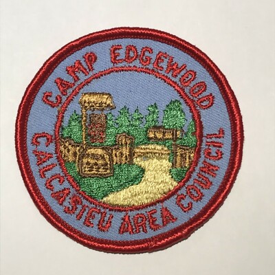 Camp Edgewood Calcasieu Area Council PAtch Mint blue twill BC6 | eBay