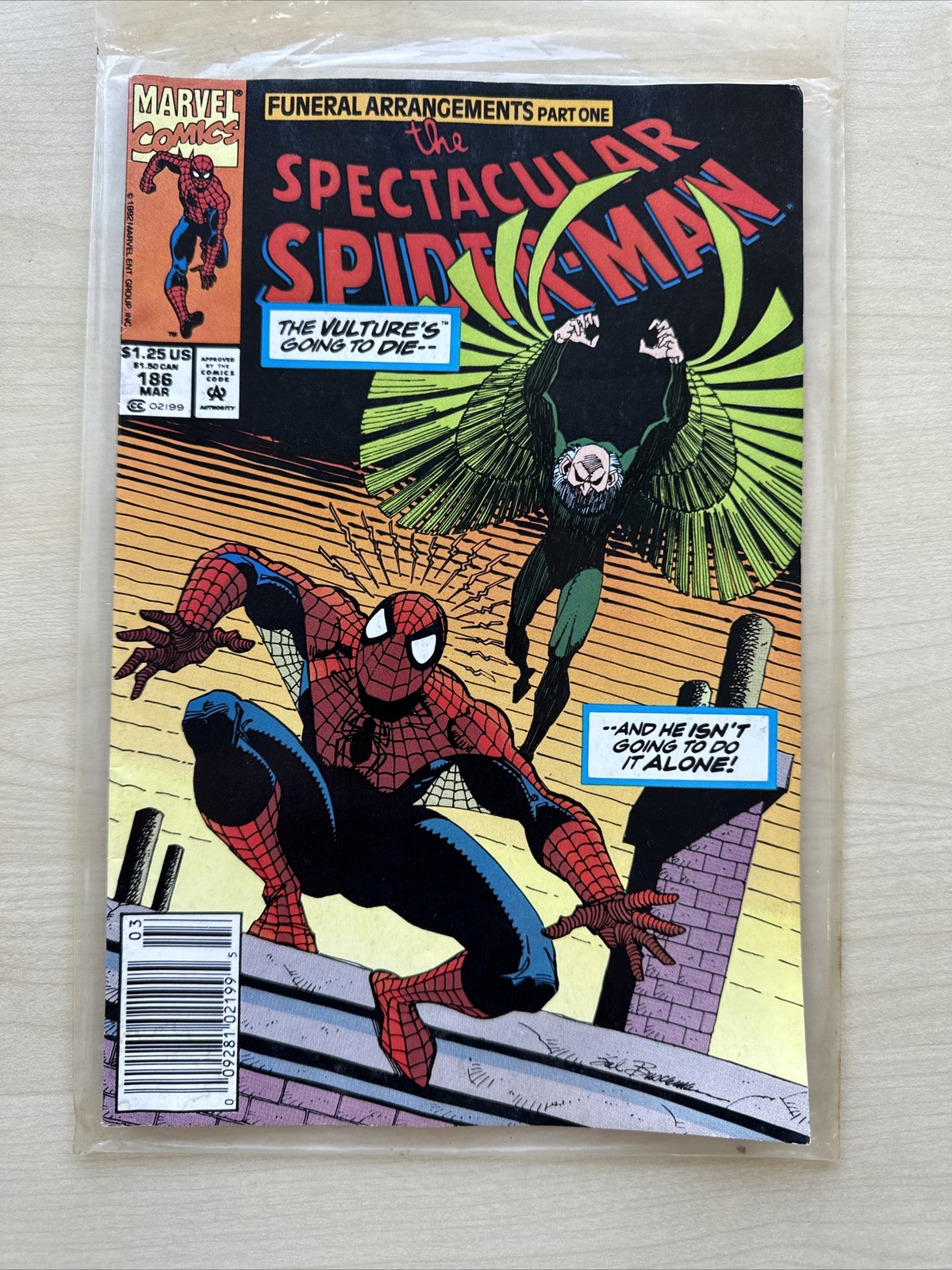 Spectacular Spider-Man Funeral Arrangements Part One #186 (1992, Marvel ...