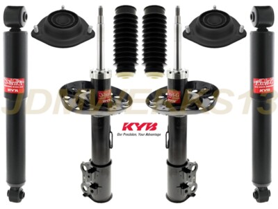 KYB 4 STRUTS SHOCKS STRUT Mounts Boots KIT for Hyundai Veloster 13 14 ...