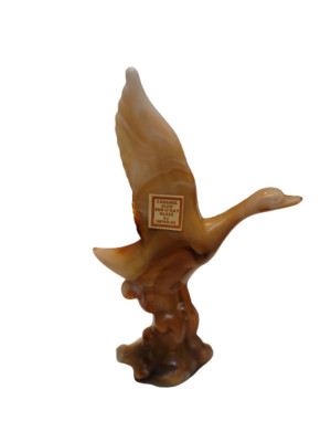 Vintage Caramel Swag End O'Day Glass Goose Figurine | eBay
