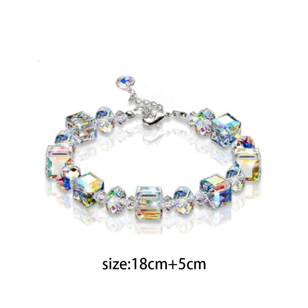 2PCS Crystals Colorful Crystals Bracelets Delicate Wrist Chain Girl | eBay