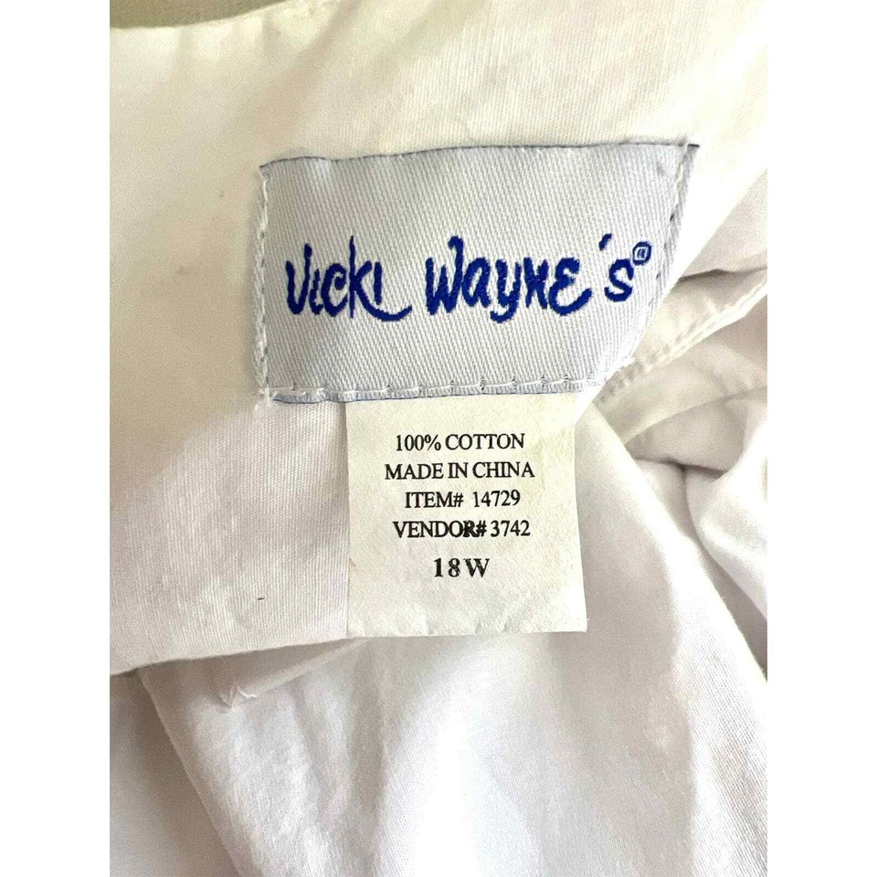 Vicki Wayne's White Floral Sleeveless Tie Dress Women's Size 18W | eBay