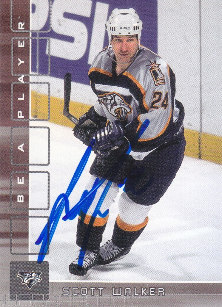 Scott Walker Autograph 01-02 BAP Predators Card Canucks Asst. | eBay