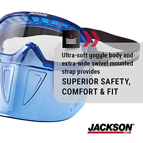 Jackson Safety GPL500 Premium Goggle with Detachable Face Shield, Anti ...