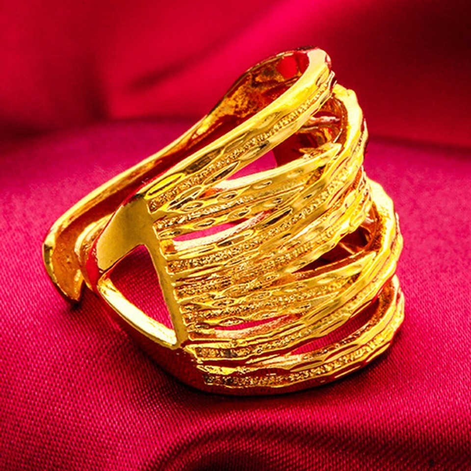 Contemporary Copper Ring with Elegant Gold Finish for Fashion Enthusiasts | eBay UK