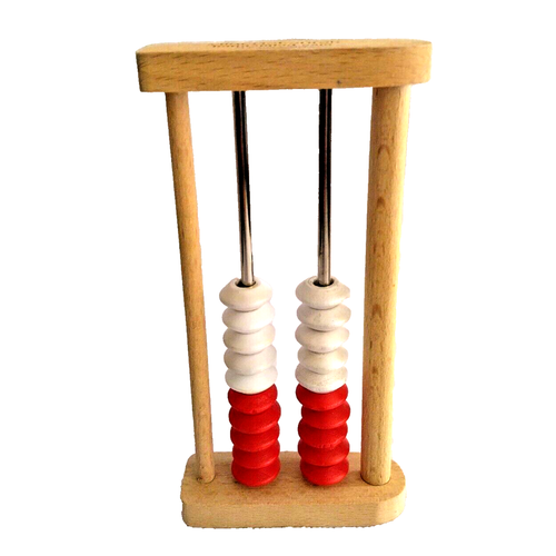 Hand2Mind Mini Rekenrek 20 Bead Wood Math Counting Frame 5+ Math Abacus ...