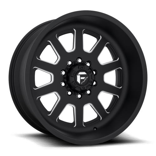 24x12 Fuel Forged FF09 Matte Black Milled Single DUALLY Wheel 10x170 ...