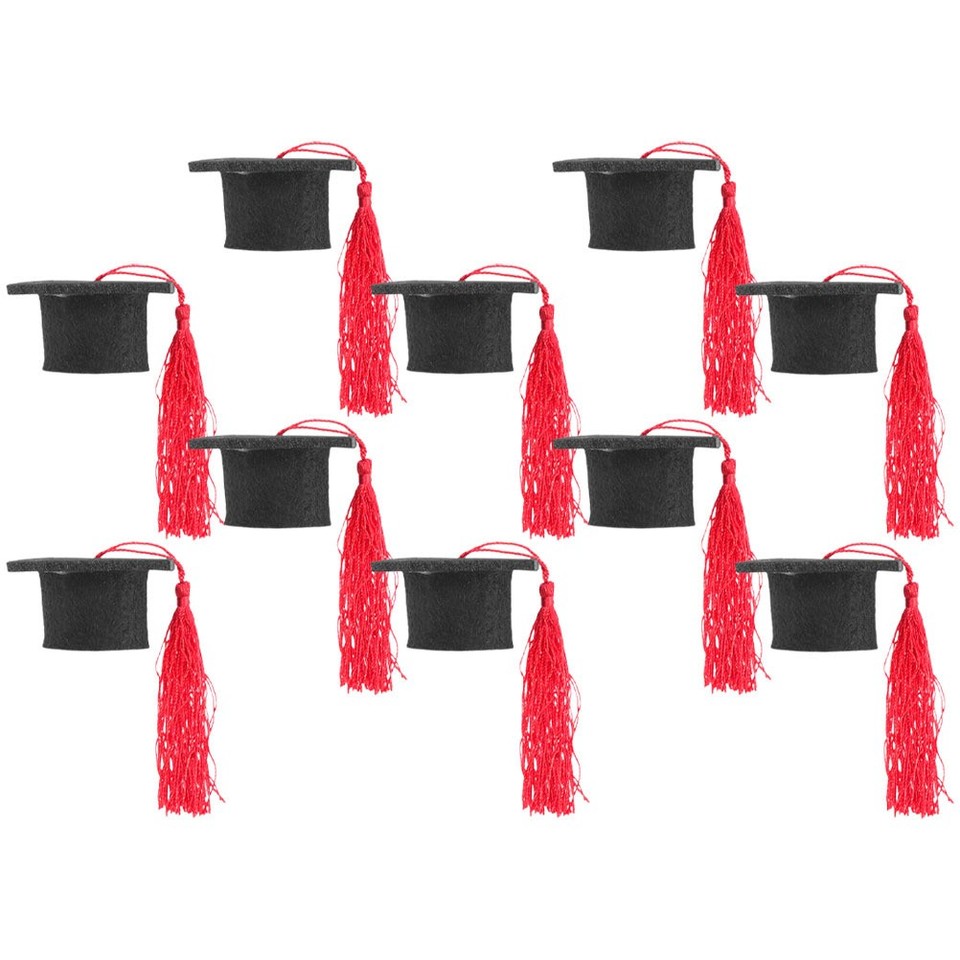 10 Pcs Graduation Bachelor's Cap Bottle Caps Mini Topper Party ...