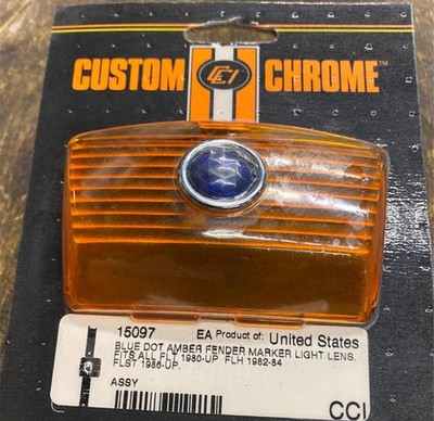 Blue Dot Front Fender Light Lens Harley Heritage Softail Touring FLH ...