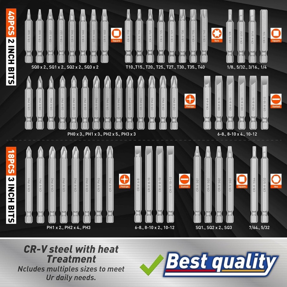 Gunsmith Screwdriver Set Gunsmithing Firearm Tools Kit 258 Bits Pro NEW ...