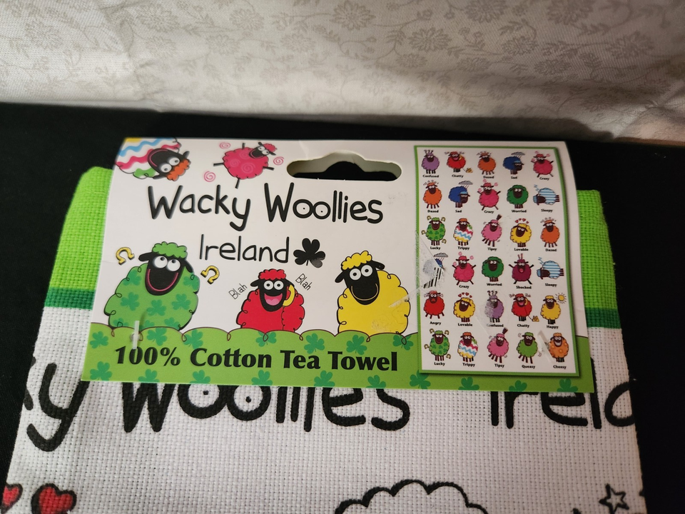 NWT Wacky Woolies Sheep Print Tea Towel Kitchen Dish Towel | eBay