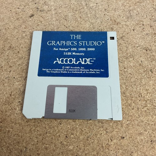The Graphics Studio Commodore Amiga 500, 1000, 2000 Program on 3.5 ...