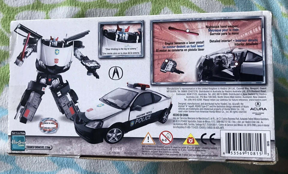 Hasbro Transformers Alternators Acura Integra Rsx Prowl Action Figure ...
