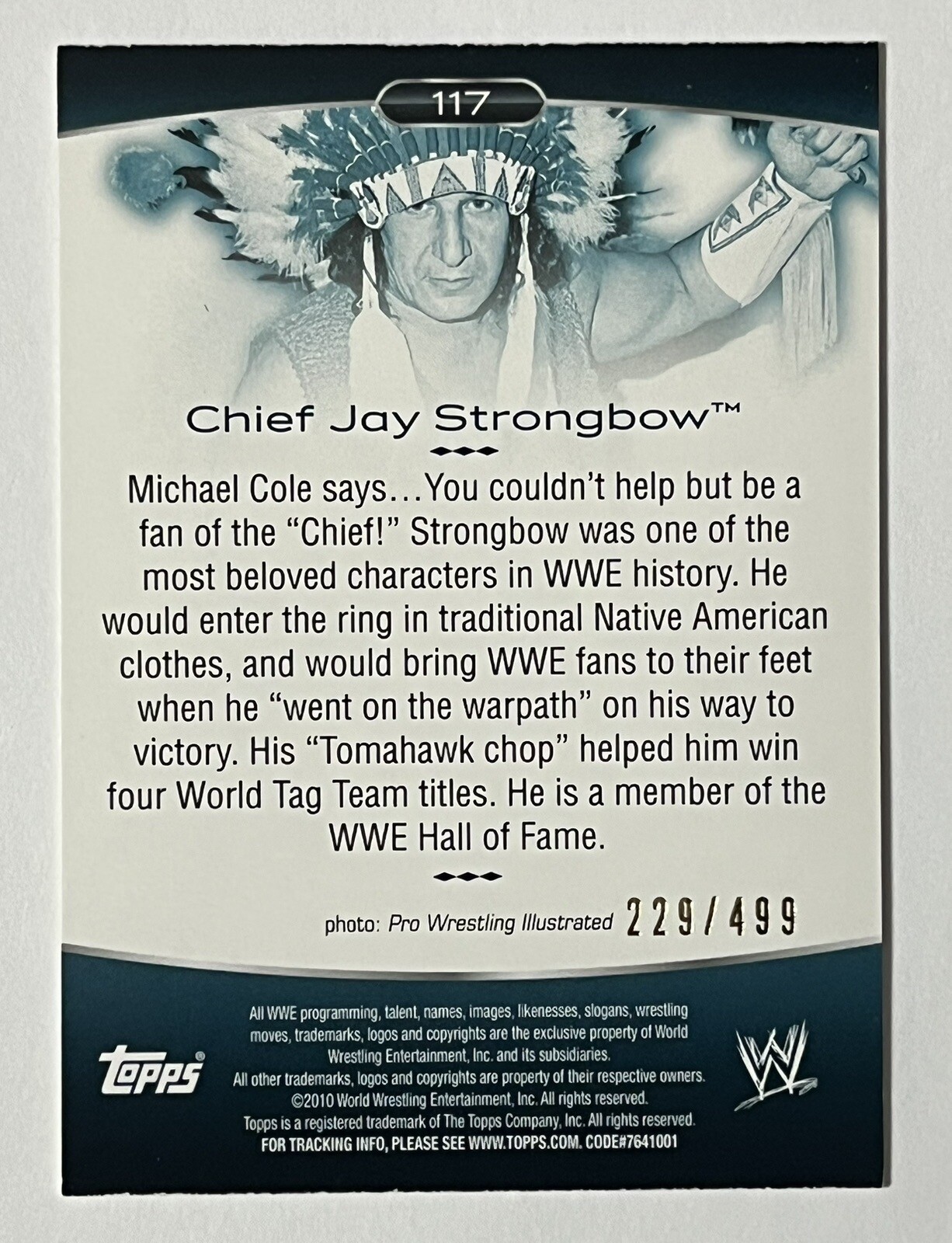 2010 Topps Platinum WWE - Green #117 Chief Jay Strongbow /499 for sale ...