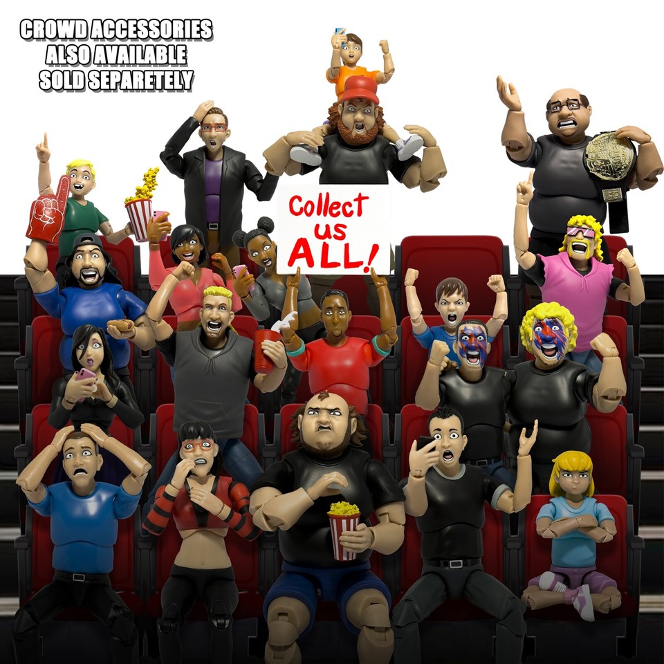 Ultimate Wrestling Crowd Fan Figures for WWE & AEW Wrestling Figures ...