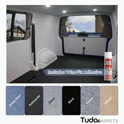 4-Way Stretch Van Lining Carpet + Trimfix adhesive Camper FORD TRANSIT ...