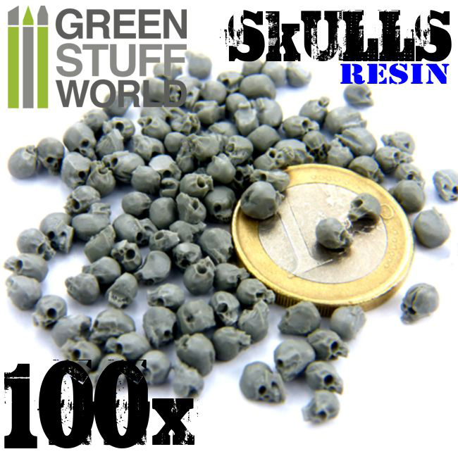 100x Resin Skulls - Sack of Skulls - Basing Scatter Scenery for ...