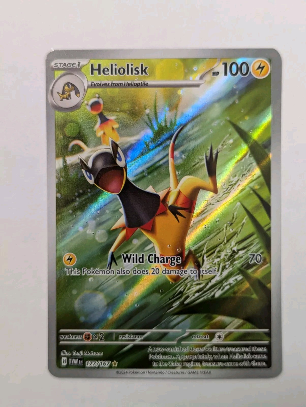 Pokemon Twilight Masquerade Heliolisk Illustration Rare Full Art 177/ ...