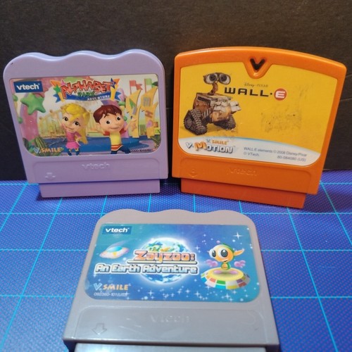 Vtech V-Smile Game Cartridges Lot of 3: Disney Pixar Wall E , ZayZoo ...