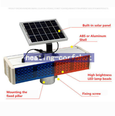 Saving Solar Energy Traffic Warning Light Red Blue Flashing Light 6V/4A ...