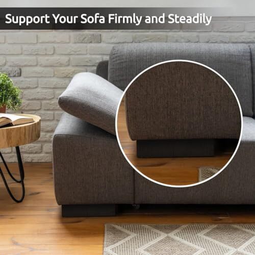 8pcs Couch Legs Replacement Plastic Triangle Corner Sofa Legs Black ...