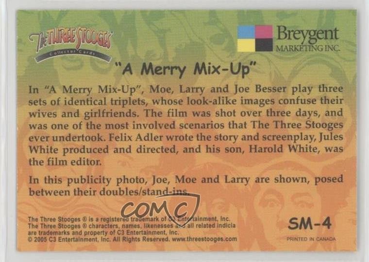 2005 Breygent The 3 Stooges Stooge Milestones A Merry Mix-Up #SM-4 0ei4 ...