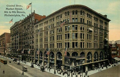 Postcard Philadelphia Gimbel Bros Store Street View Unposted C. 1910 | eBay