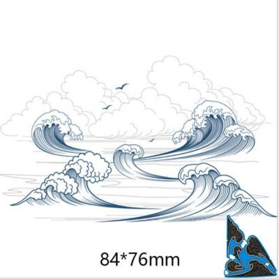 Rolling waves Metal Cutting Dies DIY Scrapbooking Card Making Decor ...