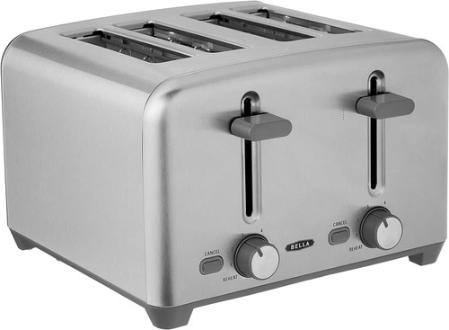 BELLA 4-Slice Toaster 1.5 Inch Slots Toasted Bread Bagels Machine | eBay