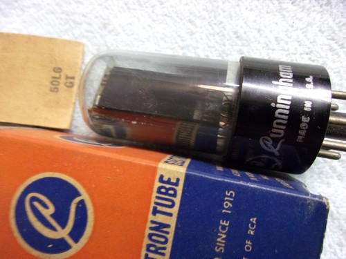 One Cunningham 50L6GT AA5 group electron vacuum amplifier tube NIB 50L6 ...