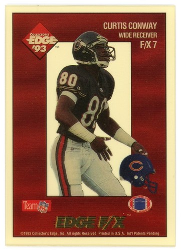 1993 Collector's Edge Football NFL Curtis Conway Bears FX Card #F/X 7 ...