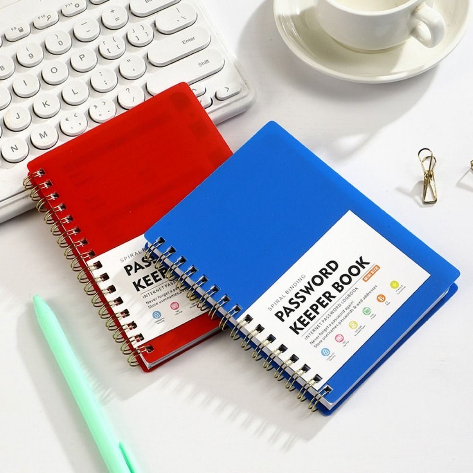 Internet Address Organizer Logbook Coil Book Password Keeper Notebook ...